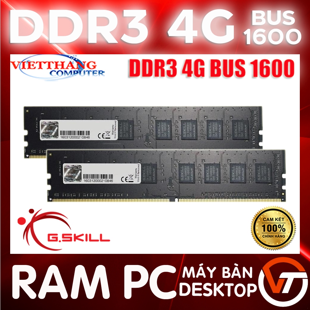 Ram máy tinh - Bộ nhớ trong 4G DDR3 Gskill - Ram Gskill DDR3 4G Bus ...