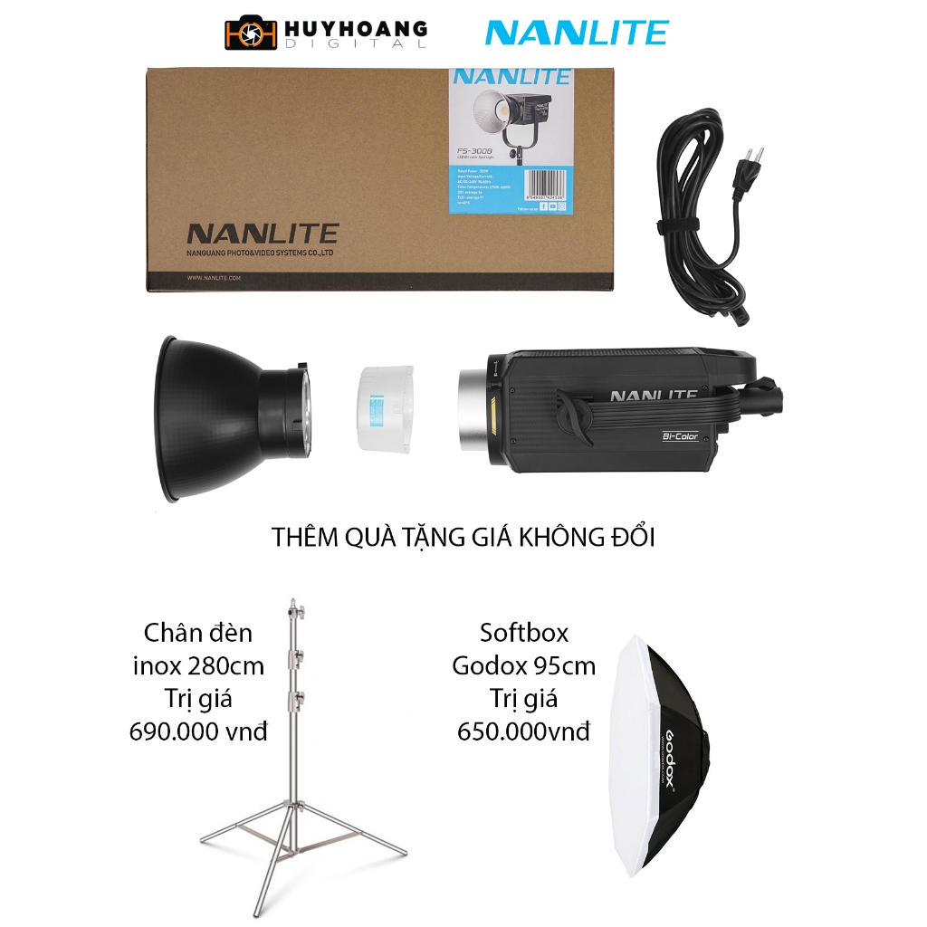 Đèn LED NANLITE FS-300B 2700 - 6500K 300W - Hàng chính hãng | Shopee ...