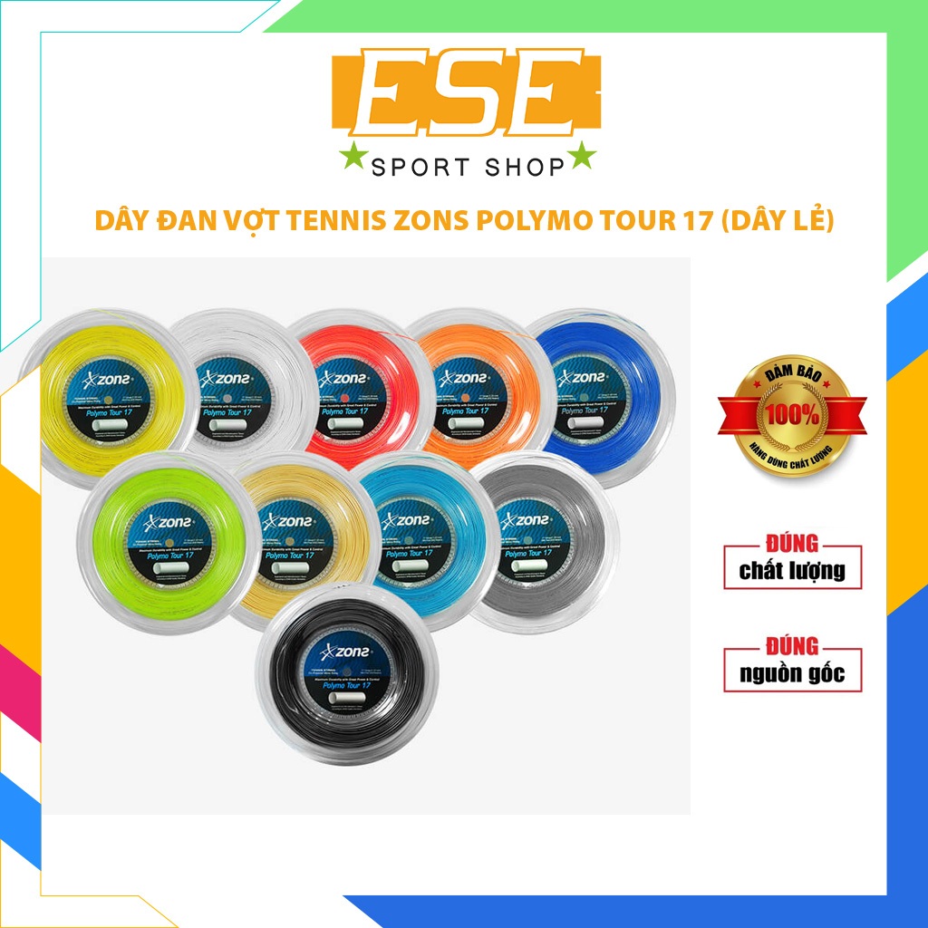 Dây Đan Vợt Tennis ZONS Polymo Tour 17 (Dây lẻ) | Shopee Việt Nam