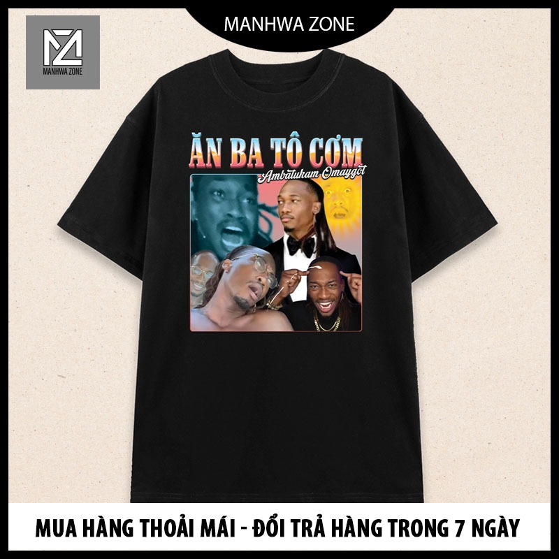 Áo thun local brand Ăn ba tô cơm - Anh Ba oách xà lách | mẫu HOT bán ...