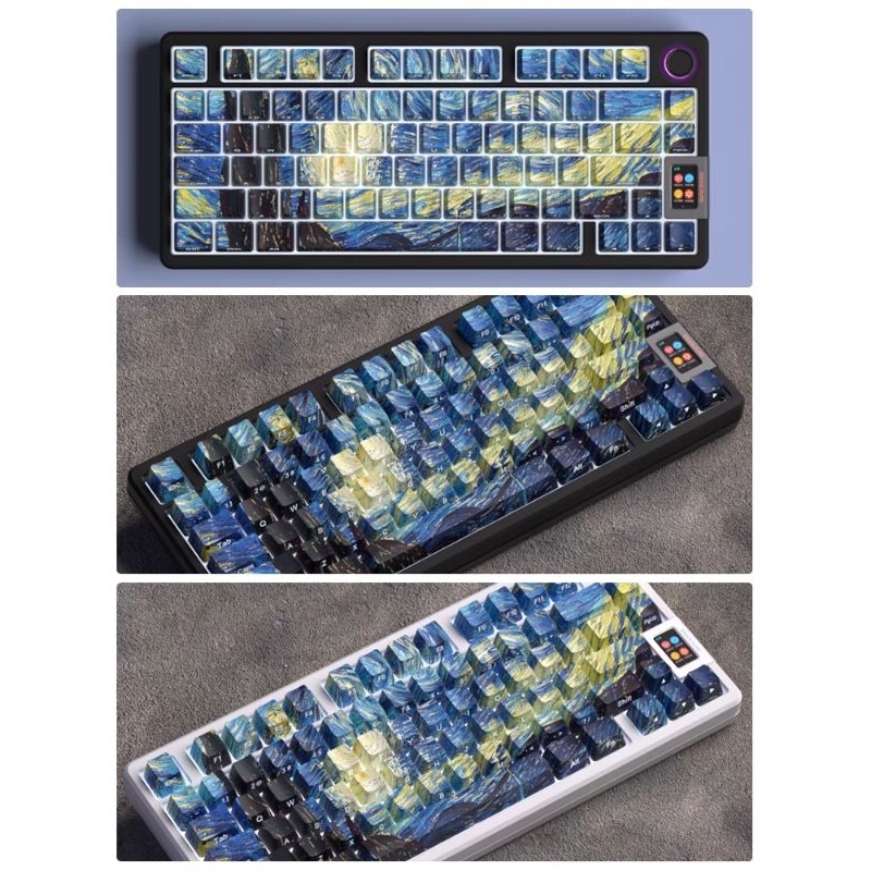 Keycap xuyên led POLARIS, NINJA, GRADIENT mặt trên, side print profile ...