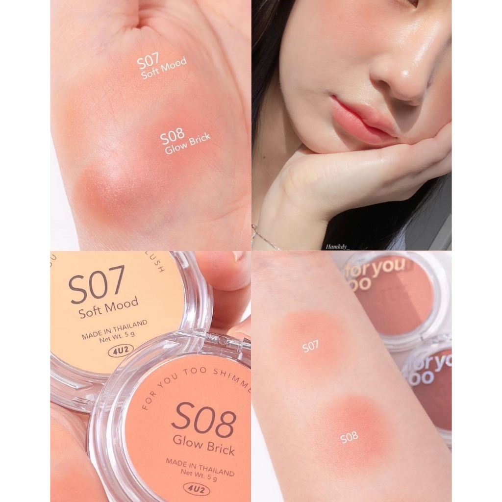 [Đủ Màu] Má Hồng 4U2 For You Too Moji - Shimmer - Matte Blush Chính ...