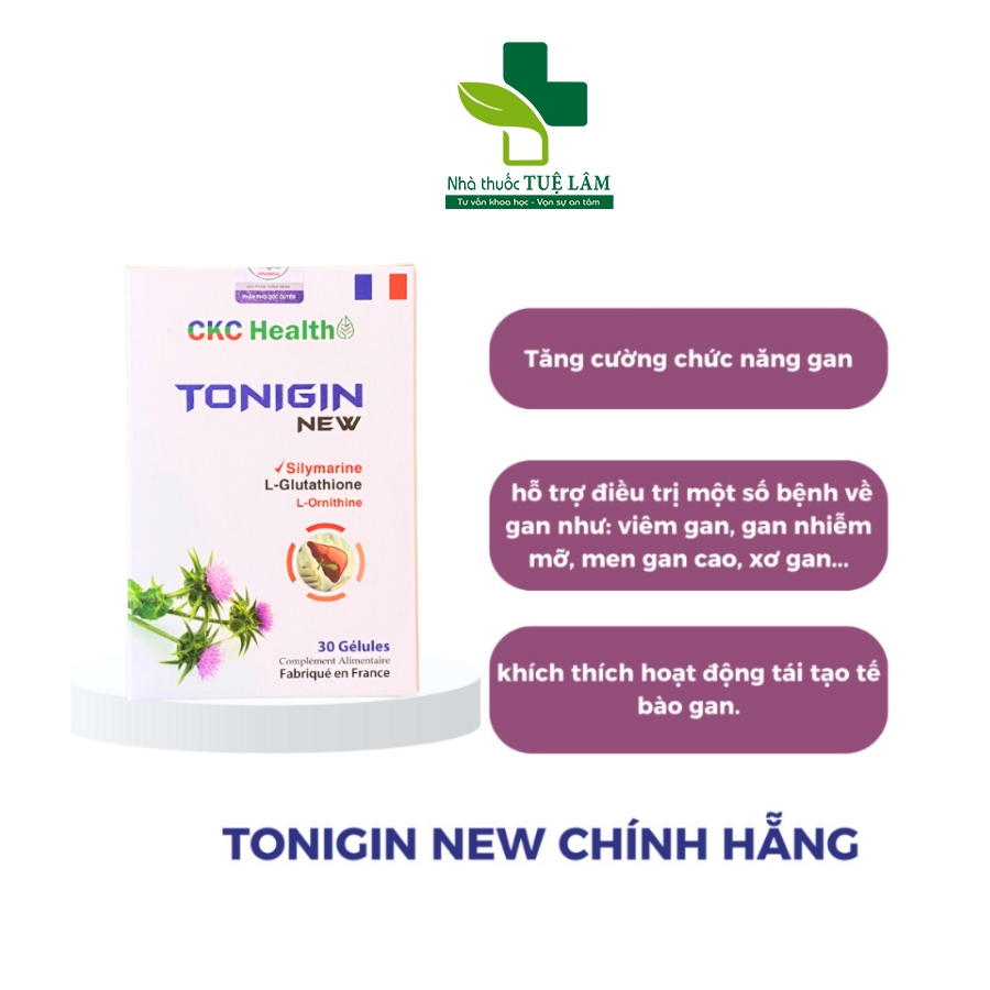 Viên uống Tonigin New hộp 60 viên hỗ trợ giải độc gan, bảo vệ gan và tăng cường chức năng gan ...