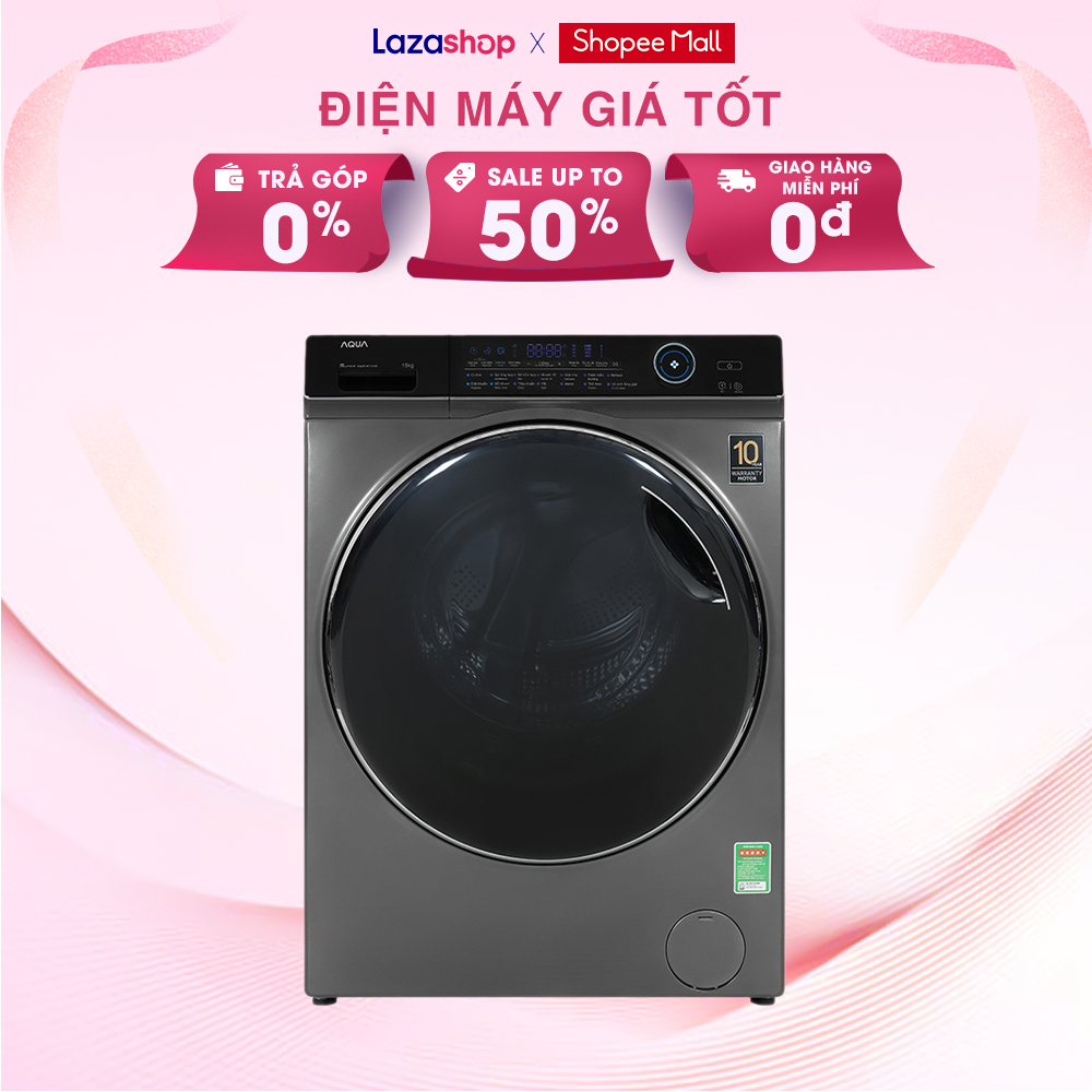 Máy giặt Aqua Inverter 15 kg AQD-A1500H.PS - Hàng Chính Hãng | Shopee Việt Nam