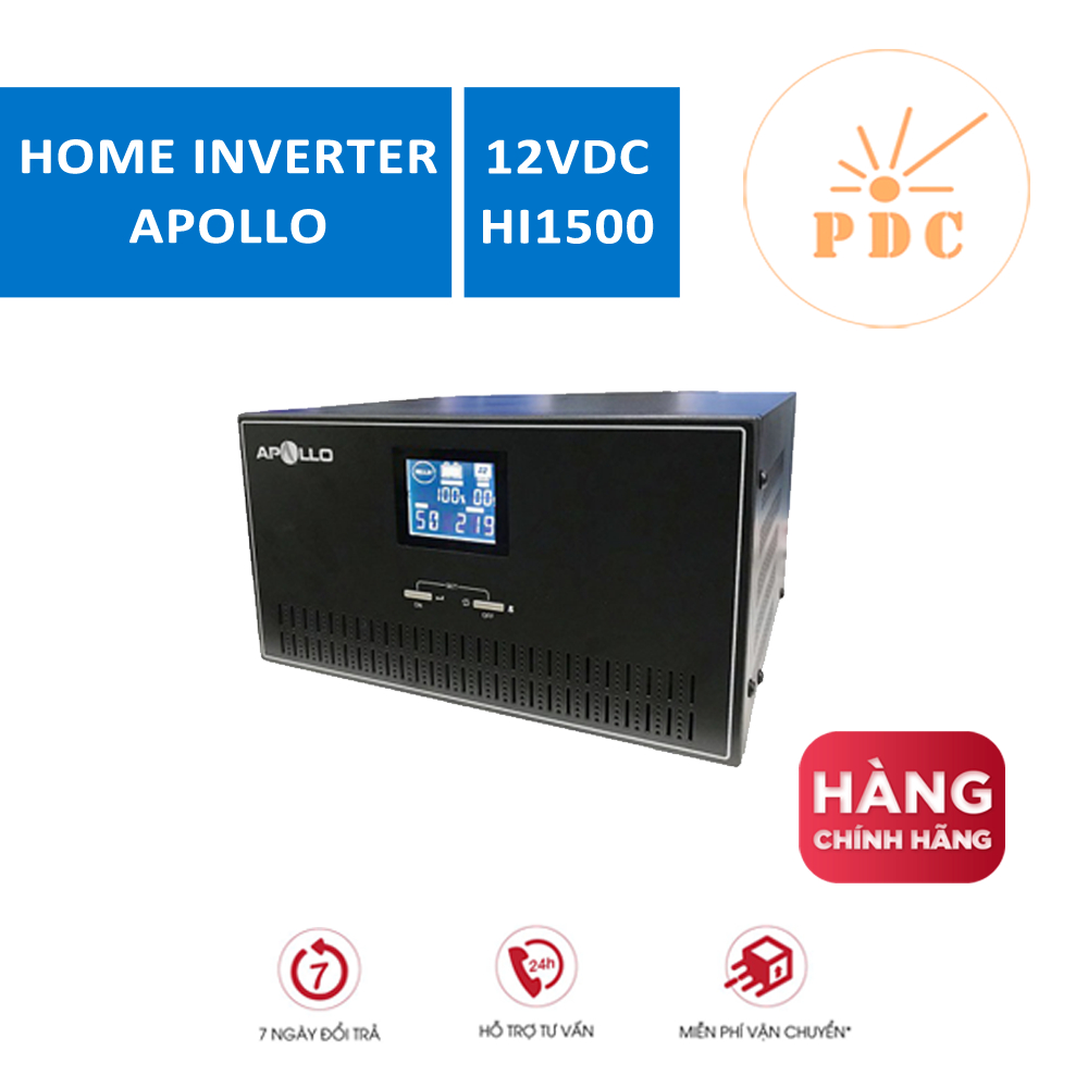 Inverter Apollo 1500VA 1000W 12VDC 220V, HI1500 - (PDC-TECH) | Shopee ...