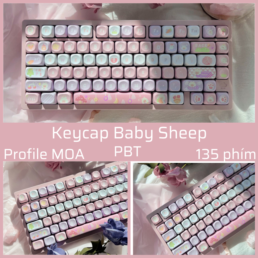 Tổng hợp keycap MOA cực dễ thương, chất liệu PBT cao cấp, lắp được cho ...