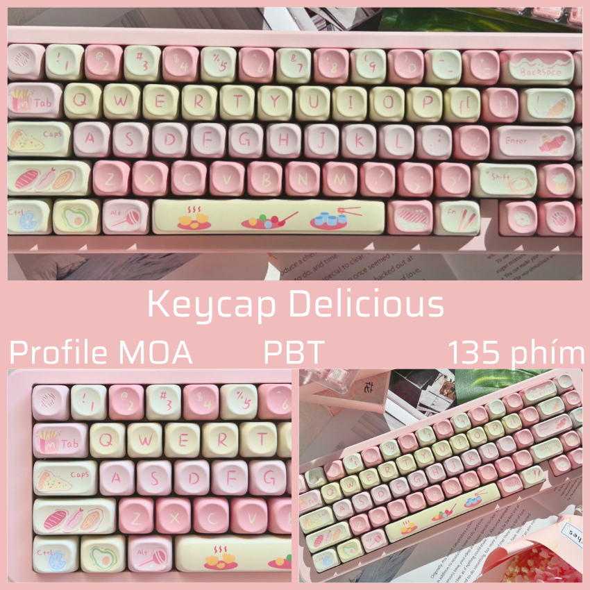 Tổng hợp keycap MOA cực dễ thương, chất liệu PBT cao cấp, lắp được cho ...