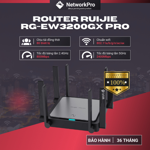Router WiFi 6 Ruijie RG-EW3200GX PRO Hàng Chính Hãng – Băng Tần Kép ...