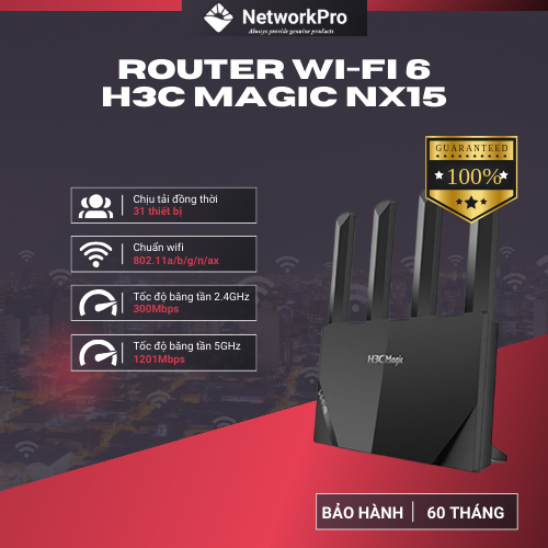 Router Wi-Fi 6 H3C Magic NX15 Chính Hãng Việt Nam – Tốc Độ 1500 Mbps, Chịu Tải 31 User | Shopee ...