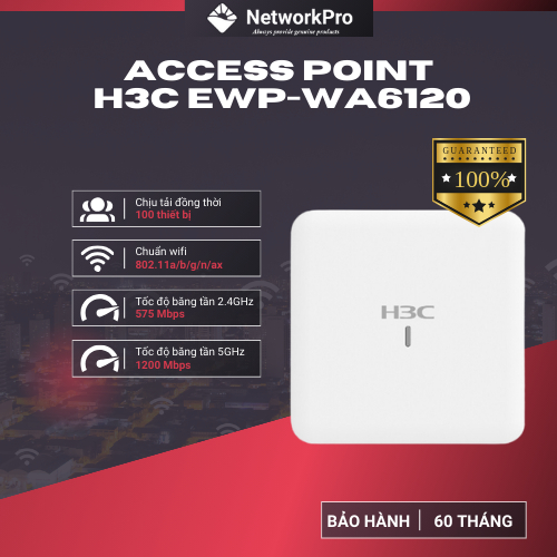 Bộ Phát WiFi 6 H3C EWP-WA6120 Chính Hãng Việt Nam – Tốc Độ 1775 Mbps, Chịu Tải 100 User | Shopee ...