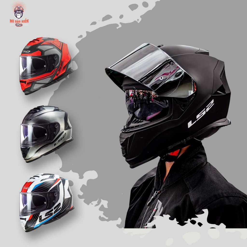 [TẶNG PINLOCK] Mũ Bảo Hiểm Fullface LS2 FF800 STORM I & II (2 Kính ...