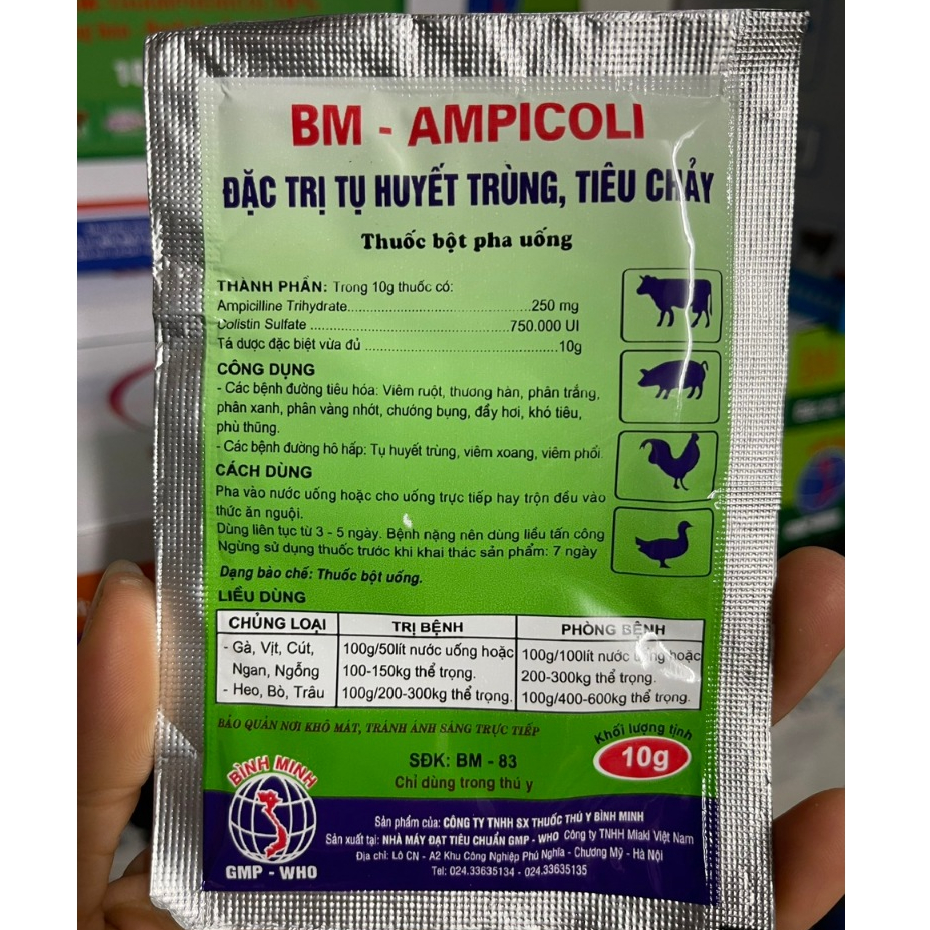 BM Ampi Coli (10gram) - dùng cho vật nuôi | Shopee Việt Nam