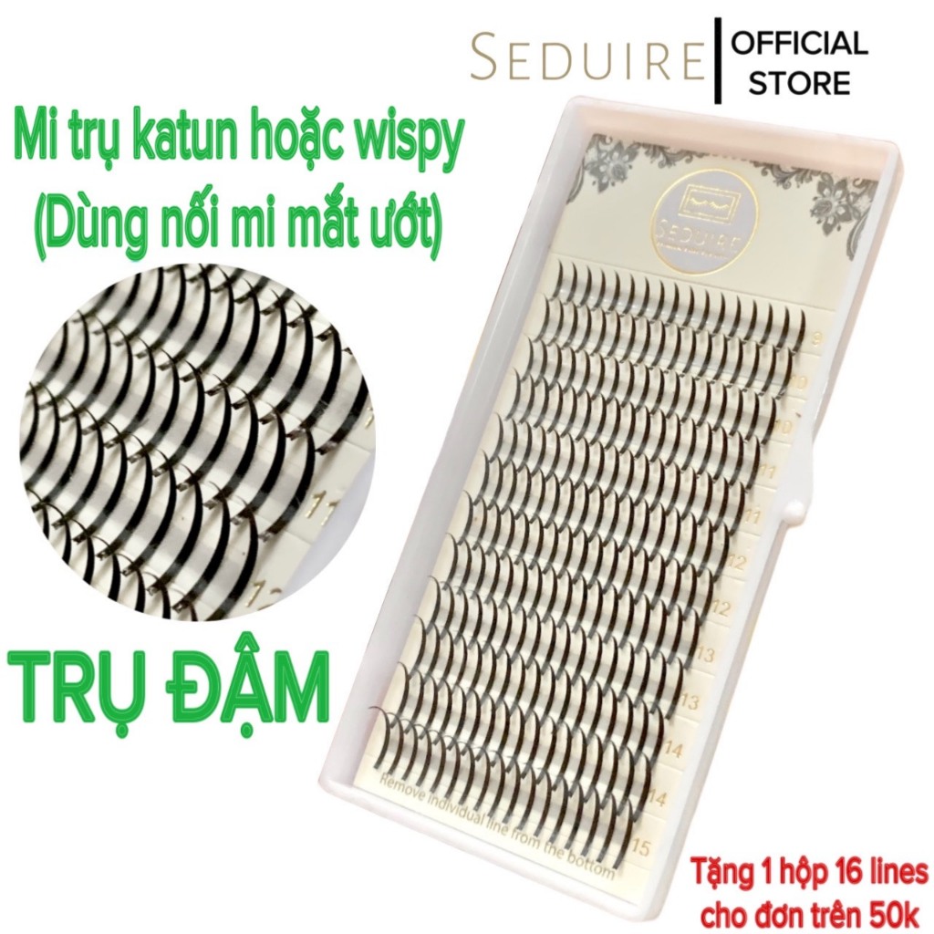 (Trụ đậm) Mi trụ katun, trụ wispy SEDUIRE dùng để nối mi mắt ướt đầy đủ ...
