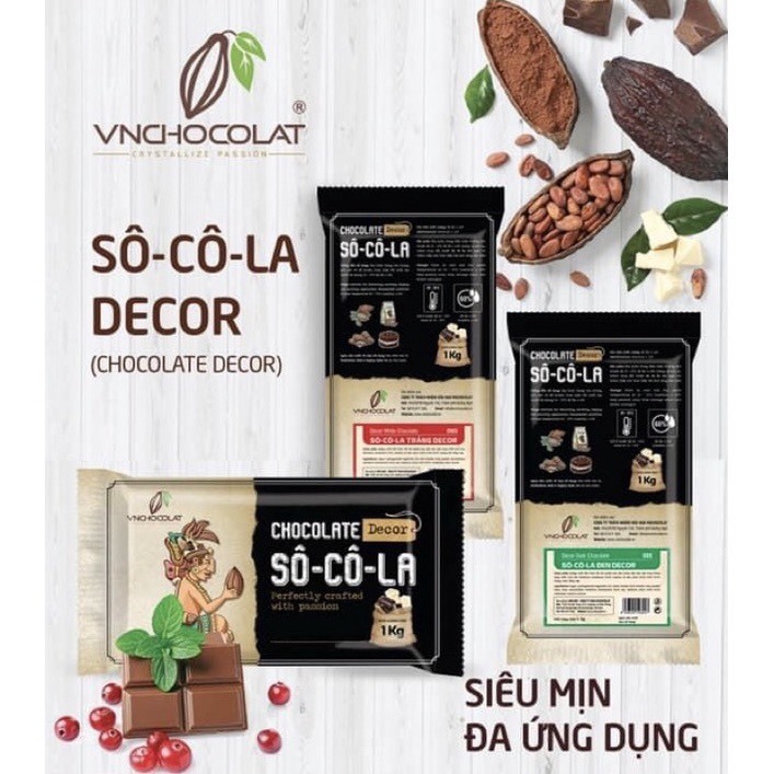 Chocolate, Socola thanh Đen Decor VNChocolat Túi 110g/330g | Shopee ...