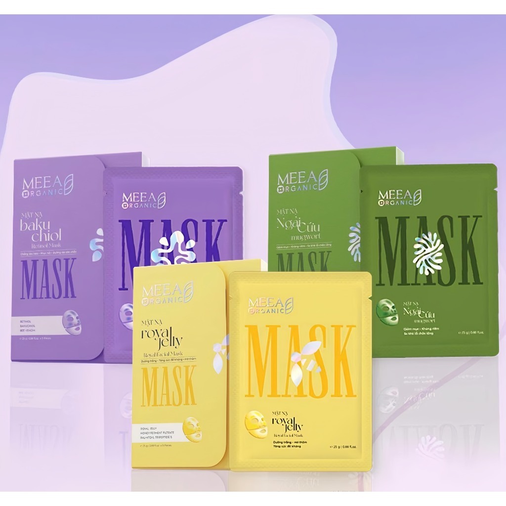 Mặt nạ mask thạch tươi Collagen Meea thực vật Meea Organic dưỡng da ...