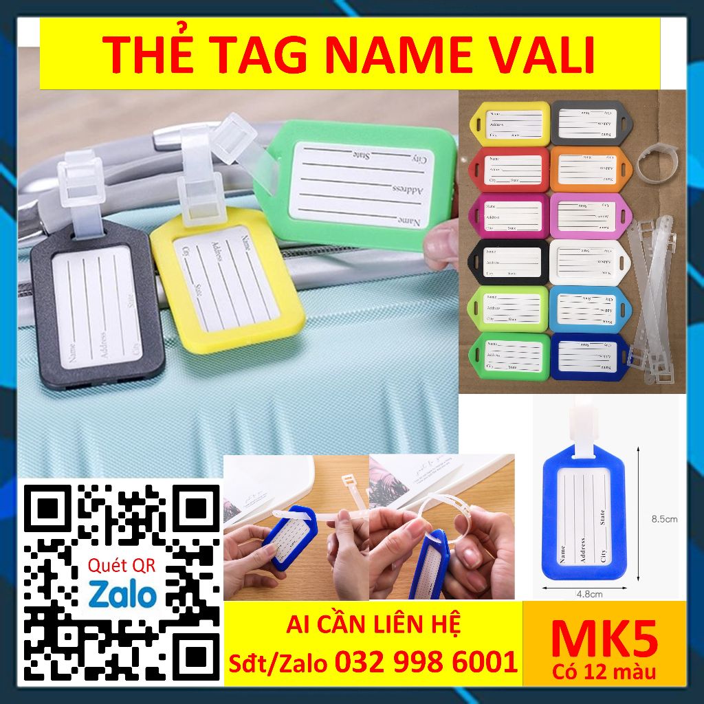Thẻ vali MK5 Tag hành lý Thẻ chìa khóa Móc khóa name tag Thẻ đánh dấu ...