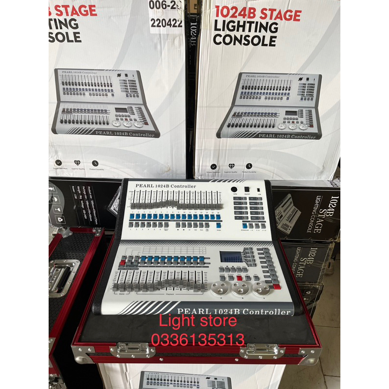 Bàn Mixer Pearl 1024B kèm case; Bàn khiển Pearl 1024 kèm tủ; đèn sân ...