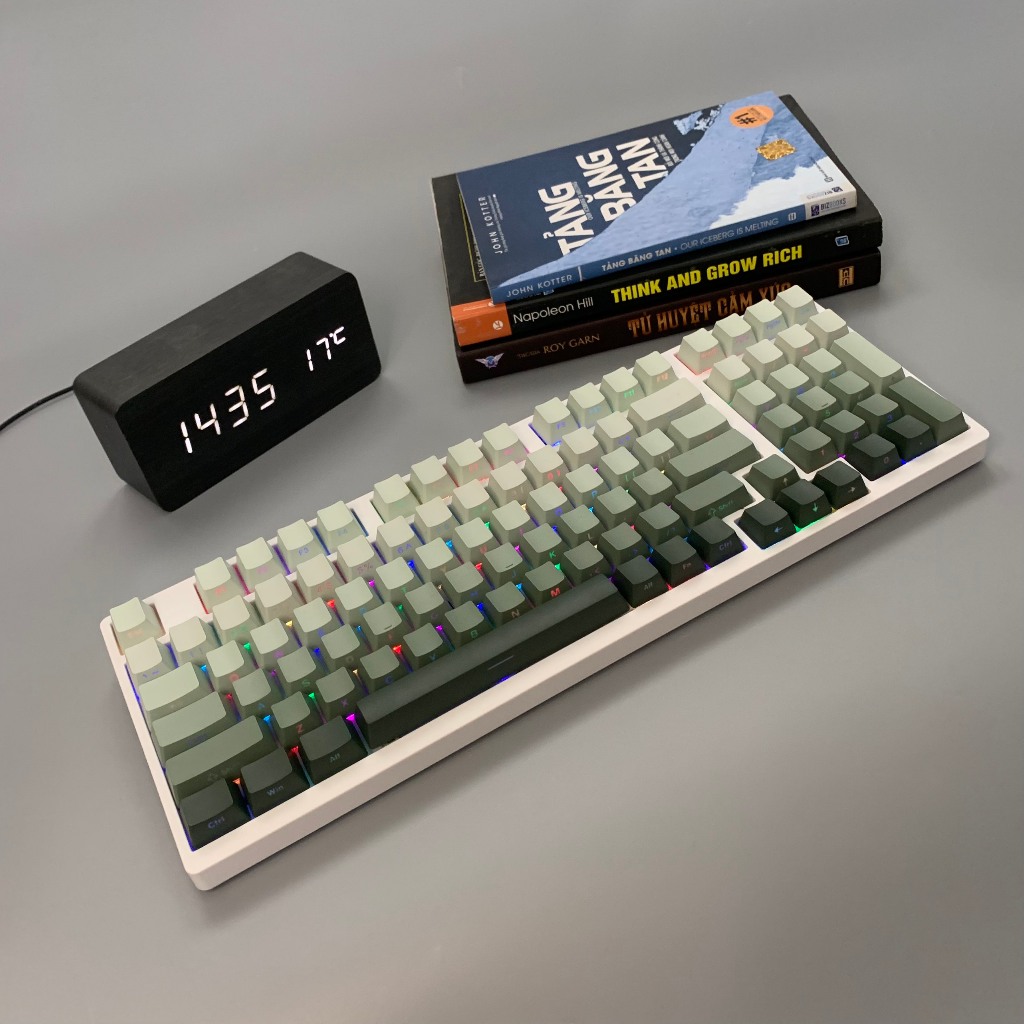 Bộ keycap gradient ninja doubleshot xuyên led 136 phím dùng cho nhiều ...