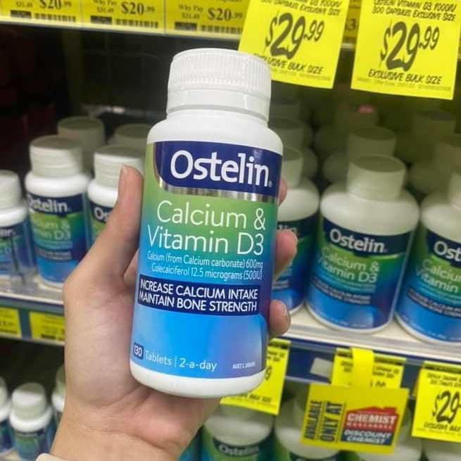 Canxi bầu Ostelin Calcium & Vitamin d3 bổ sung Canxi, D3 cho bà bầu, mẹ sau sinh cho con bú ...