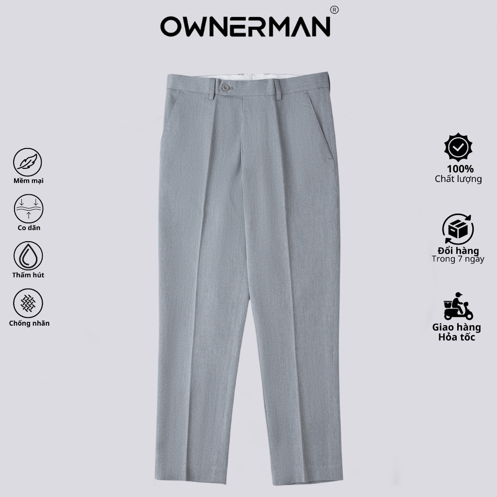 Quần âu nam OWNERMAN quần tây nam, quần baggy nam công sở chất cotton ...