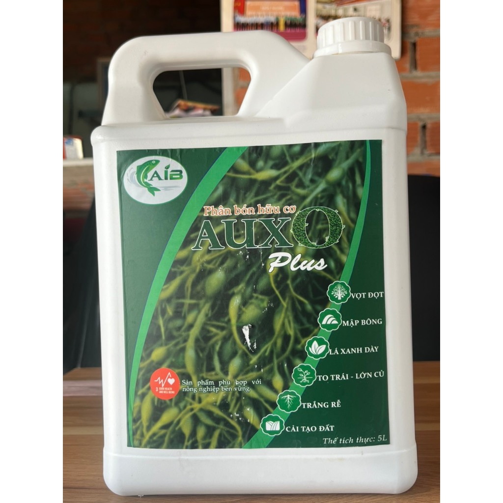 Phân bón hữu cơ AUXO PLUS CAN 5 LÍT SỬ DỤNG CHO 4000-5000 LÍT NƯỚC (sầu riêng) | Shopee Việt Nam