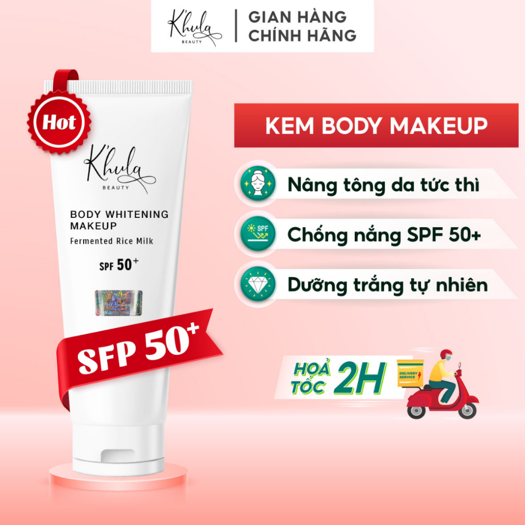Kem body makeup K’hula - Dòng Kem makeup body có dưỡng, chống nắng ...