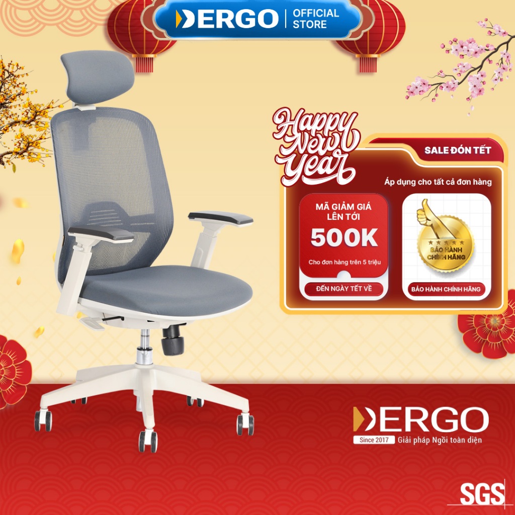 Ghế Công Thái Học DERGO Ergonomic Office Chair Elegant T21 | Shopee ...