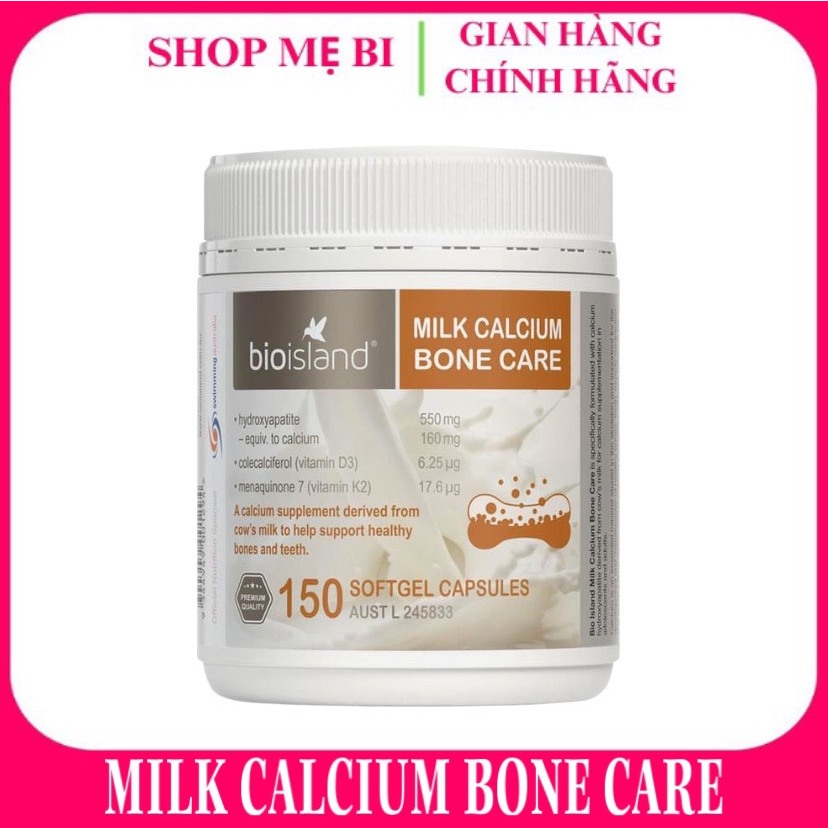[Date 2026] Viên Uống Bổ Sung Canxi Milk Calcium Bone Care Bio Island ( BoneCare 150 viên) tăng ...