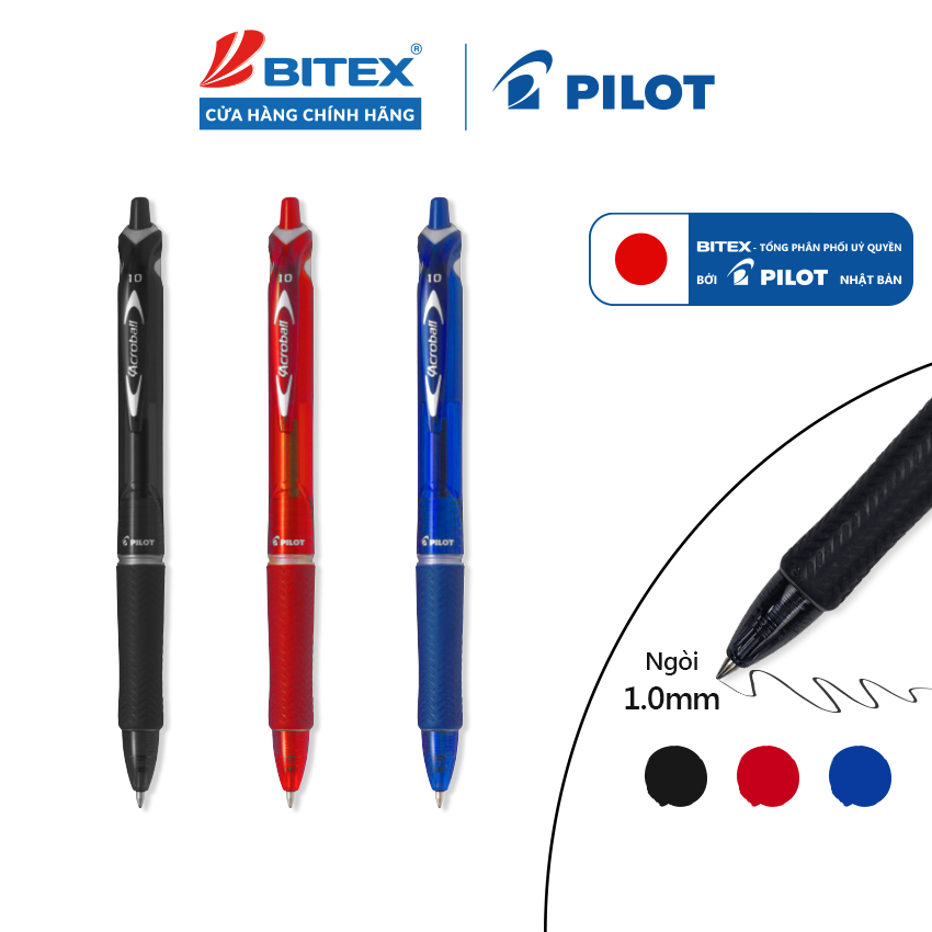 Bút bi Pilot Acroball BAB-15M Ngòi 1 mm chính hãng chất lượng cao ...