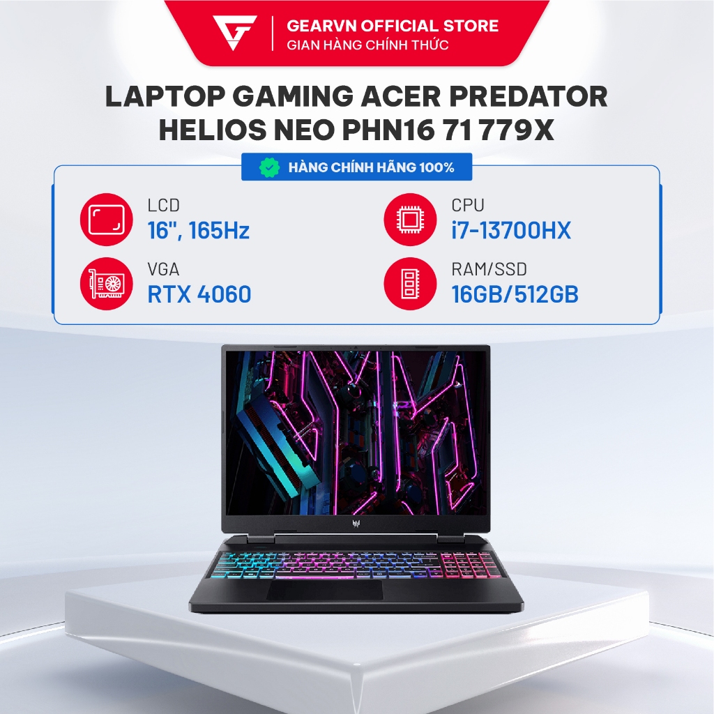 Laptop gaming Acer Predator Helios Neo PHN16 71 779X I7| 16GB| 512GB ...
