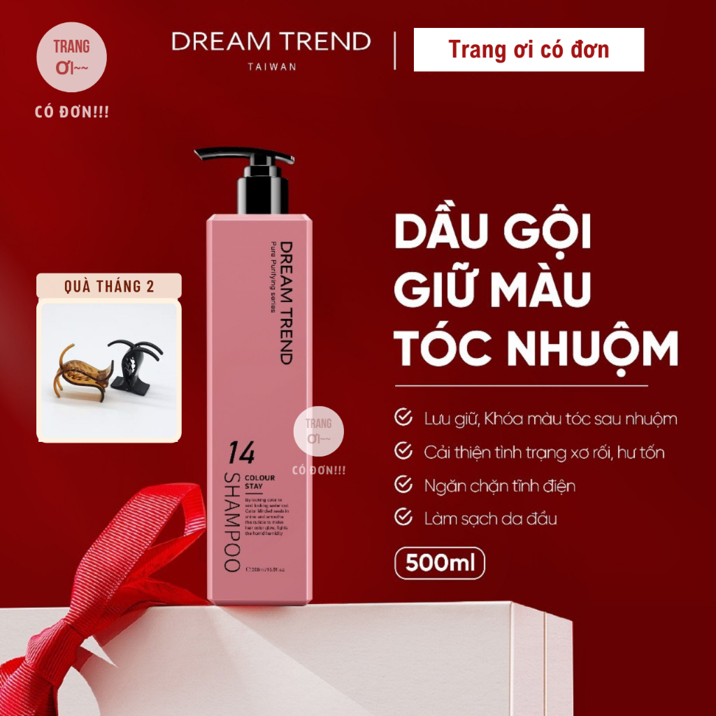 [HỒNG Thơm nhất trong 3 màu] Dầu gội giữ màu tóc nhuộm Dream Trend ...