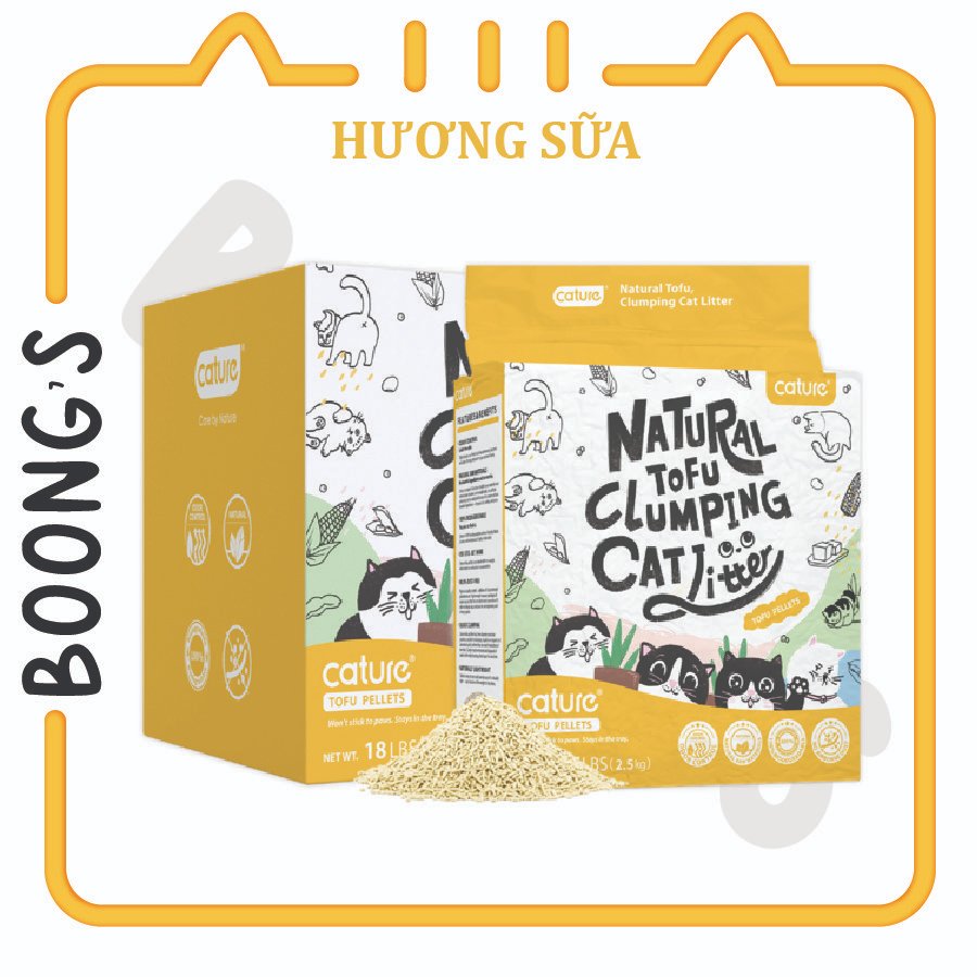 [CÁT MÈO] Cát đậu nành Cature 6L hương sữa/ trà xanh khử mùi tốt, không ...