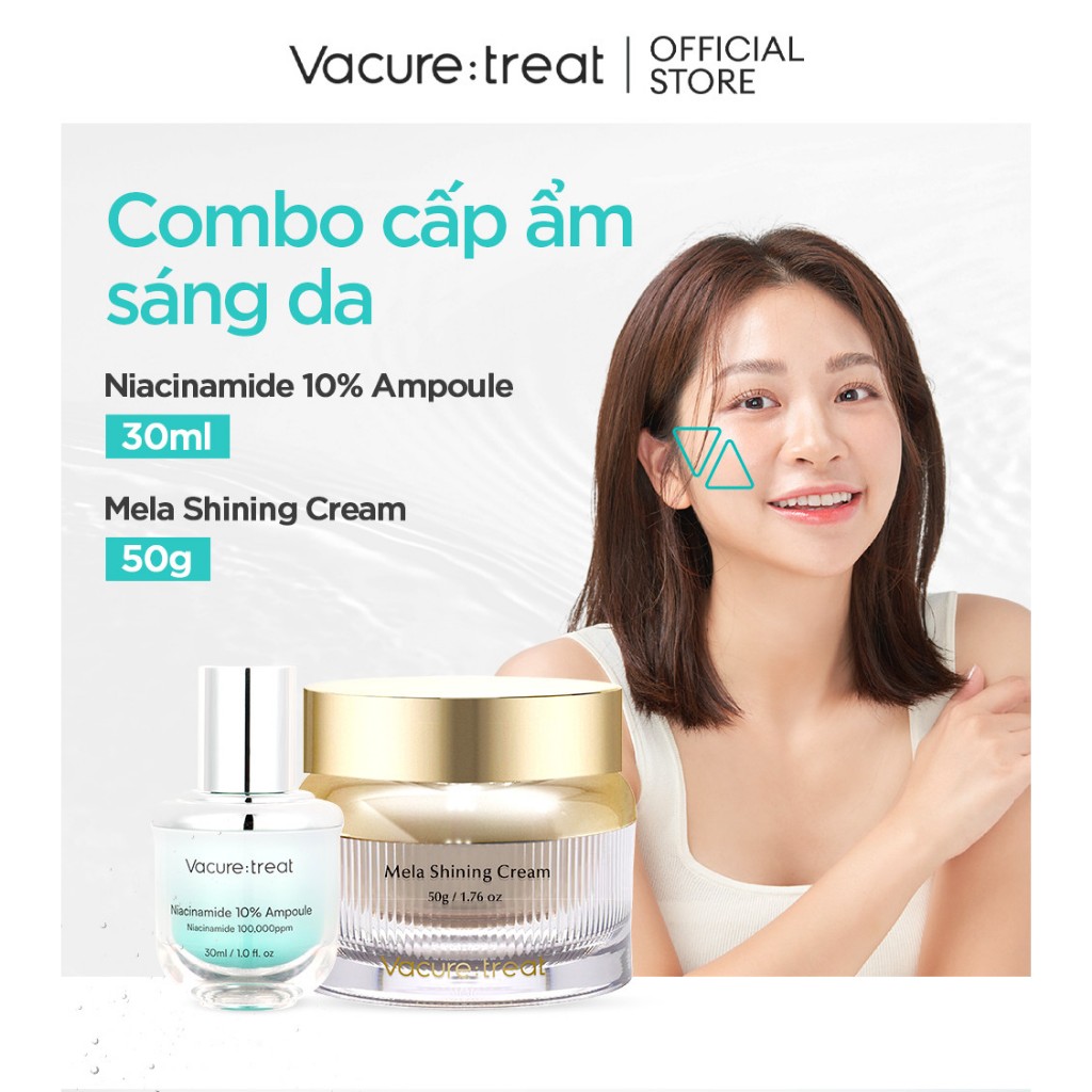 Combo Tinh Chất Vacure:treat Niacinamide 10% Ampoule Và Kem Dưỡng Cấp ...