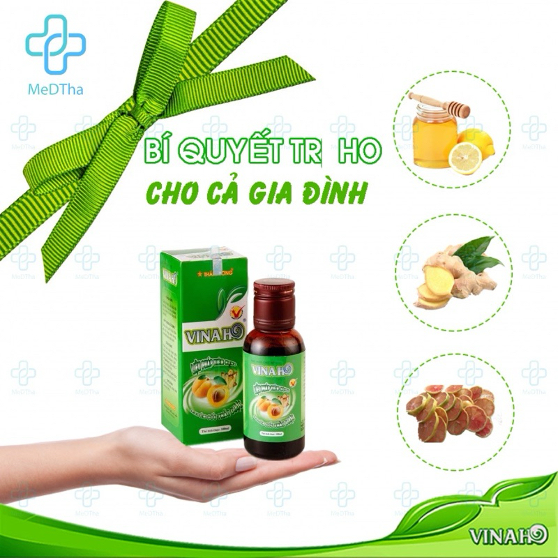 Siro Ho VINAHO Thái Dương - Bổ Phế, Giảm Ho, Long Đờm, Ho Cảm, Ho Gió ...