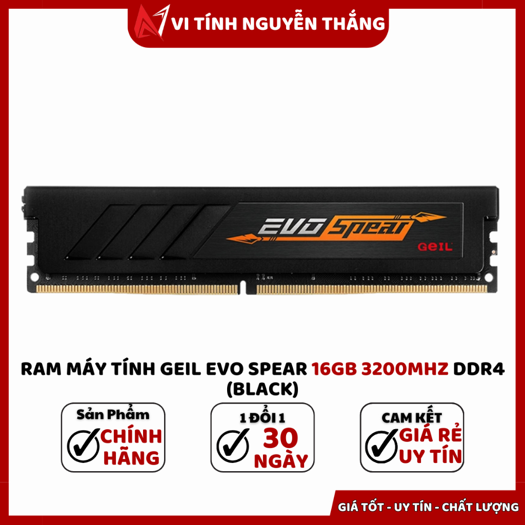 Ram MÁy TÍnh Geil Evo Spear 16gb 8gb 3200mhz Ddr4 Black Shopee Việt Nam