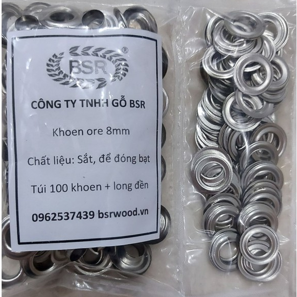 Khoen ore 8mm Khuy mắt cáo đóng bạt, bấm bạt Bằng sắt Túi 100 cái KHOEN SẮT SẼ GỈ SÉT | Shopee ...