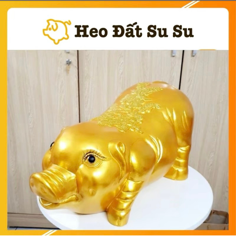 LƠN/HEO ĐẤT Tiết Kiệm HEO NGỌC TRINH dáng dài khổng lồ siêu xinh màu vàng đồng vip [Heo Đất Su ...