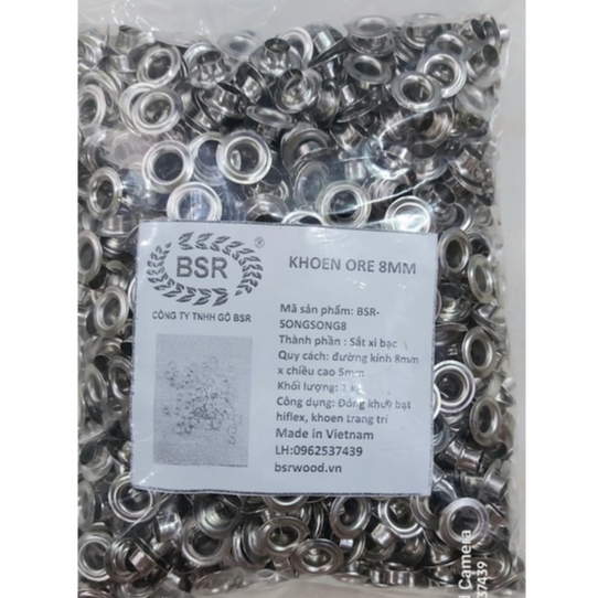 Khoen ore 8mm Khuy mắt cáo đóng bạt, bấm bạt, bấm túi giấy Bằng sắt Bán sỉ Túi 1kg | Shopee Việt Nam
