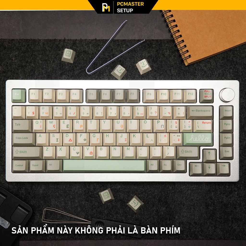 Keycap Donut chất liệu PBT chiều cao cherry profile họa tiết in dyesub ...