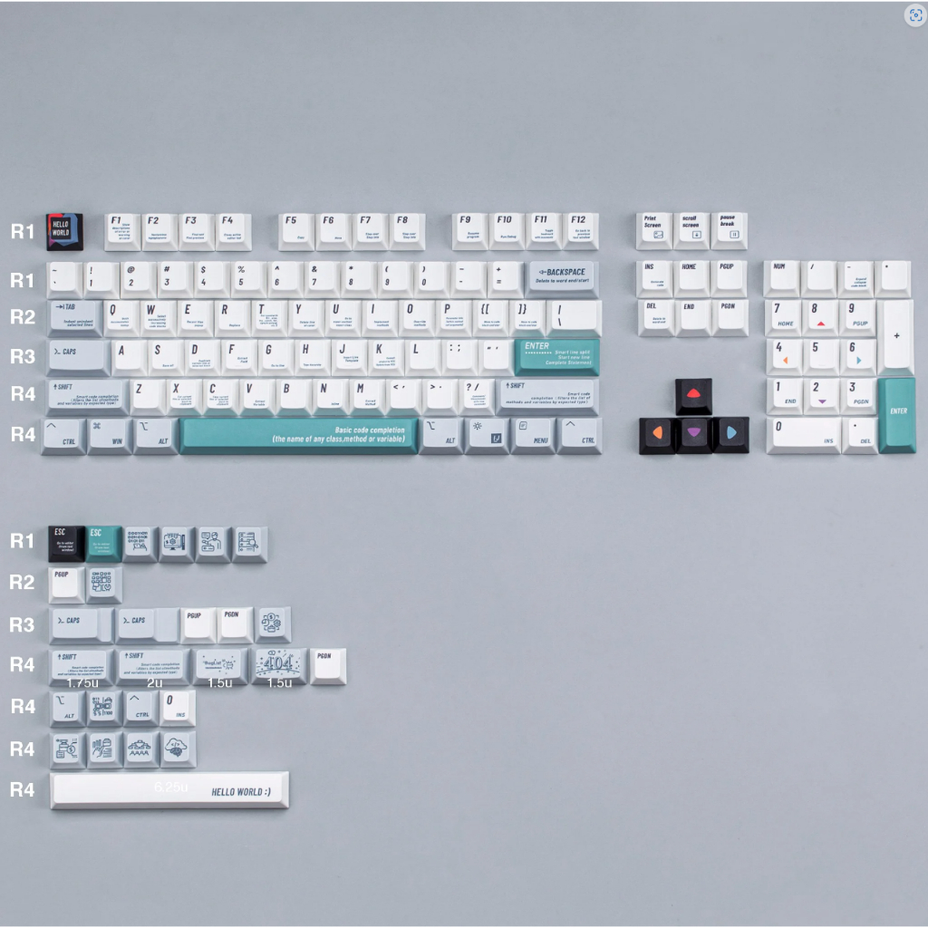 Keycap Donut chất liệu PBT chiều cao cherry profile họa tiết in dyesub ...