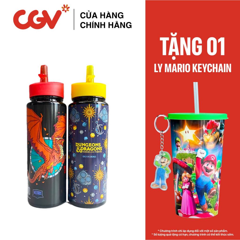 Bình nước CGV Cinemas Vietnam Dungeons & Dragon dung tích 500ml có ống ...