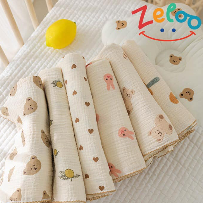 Khăn sữa vải xô muslin Zeloo hộp 5 cái cho bé | Shopee Việt Nam
