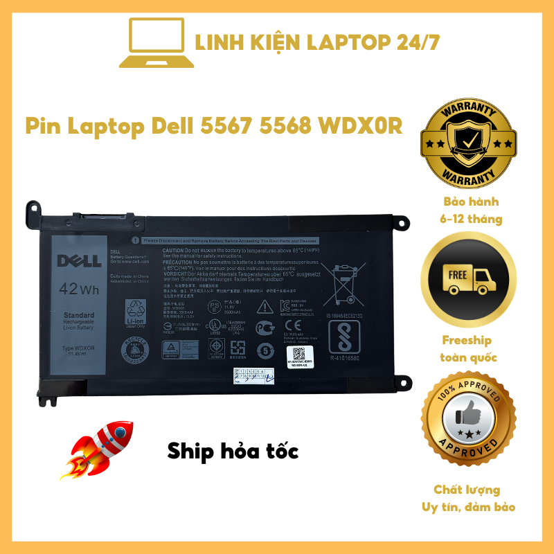 PIN DELL 5567 WDX0R Cho Dell Inspiron 5480 5565 5567 5568 5570 5578 ...