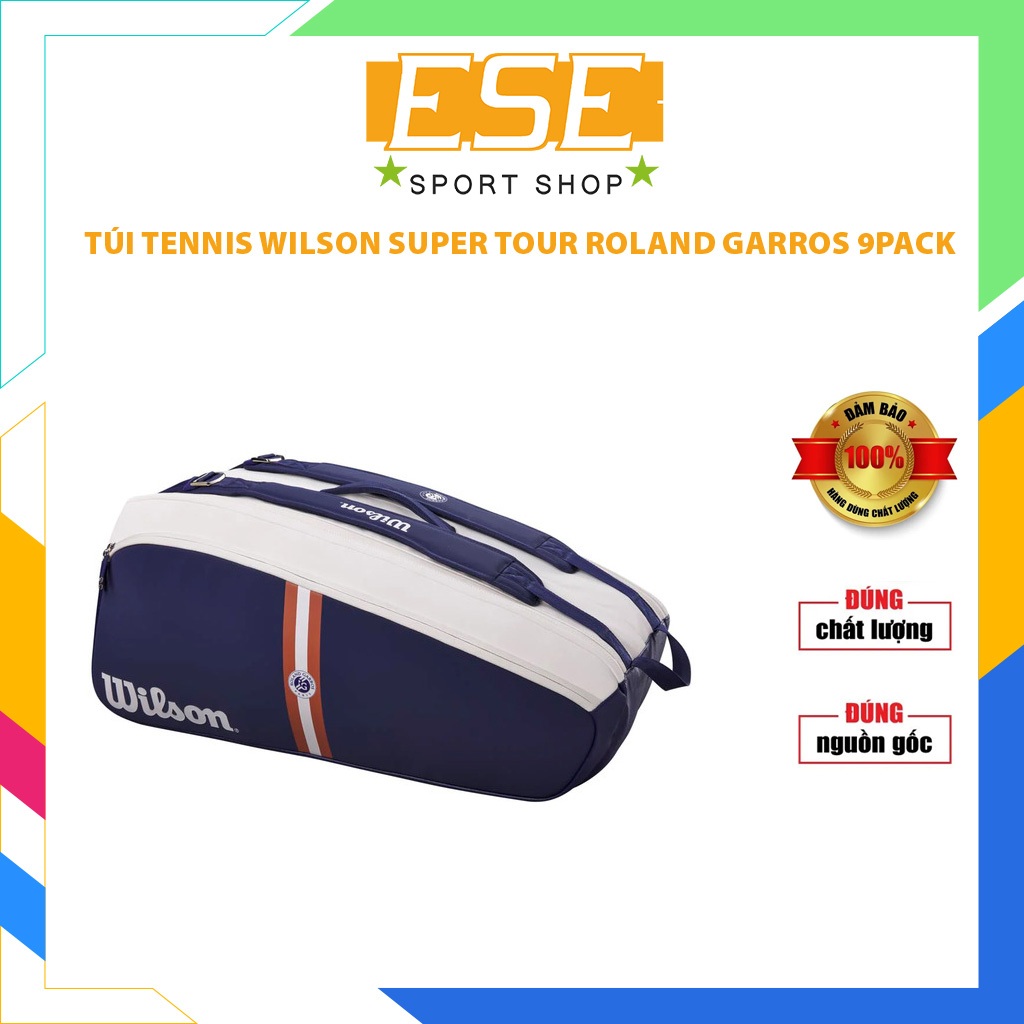 Túi Tennis WILSON SUPER TOUR ROLAND GARROS 9Pack | Shopee Việt Nam
