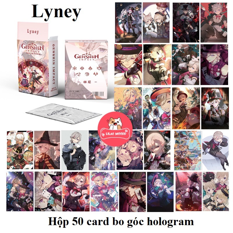 (sẵn/có video/đọc kĩ mô tả) Lyney / Genshin Impact | Hộp thẻ card laser ...