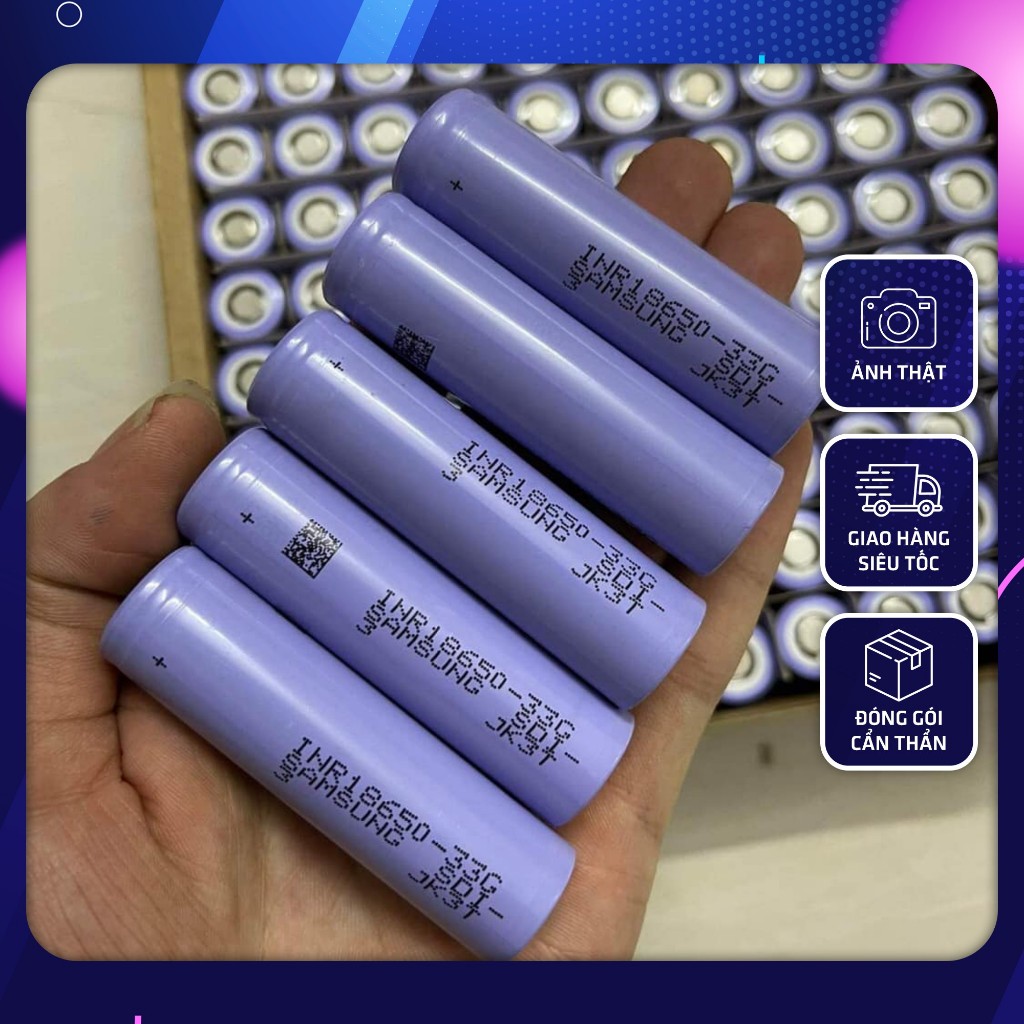 Cell Pin 18650 Samsung 33G DL 2900mAh - 3.7V xả 20A Tháo khối [ Tặng ...