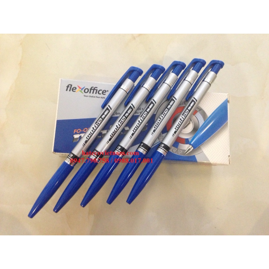 Bút bi FO- 024 loại Cao cấp ngòi 0,7mm màu xanh , đen , đỏ FO024 THIÊN LONG FLEXOFFICE - Viết bi ...