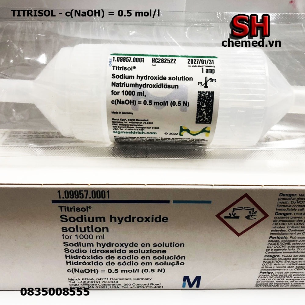 Dung dịch Sodium hydroxide solution c(NaOH) 1N, 0.5N dùng trong thí ...