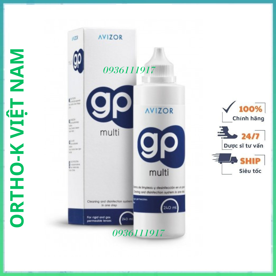 Dung dịch ngâm kính áp tròng cứng Avizor GP Multi | Shopee Việt Nam