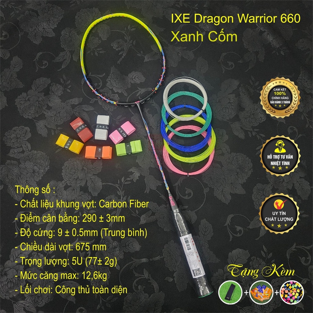 [Chính hãng]Vợt Cầu lông IXE Galaxy, Dragon Warrior 660 căng sẵn theo ...